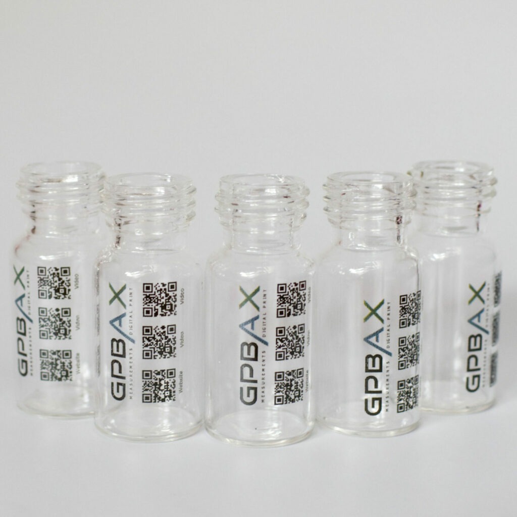 GPBAX - Digital inkjet printing on pharmaceutical glassware